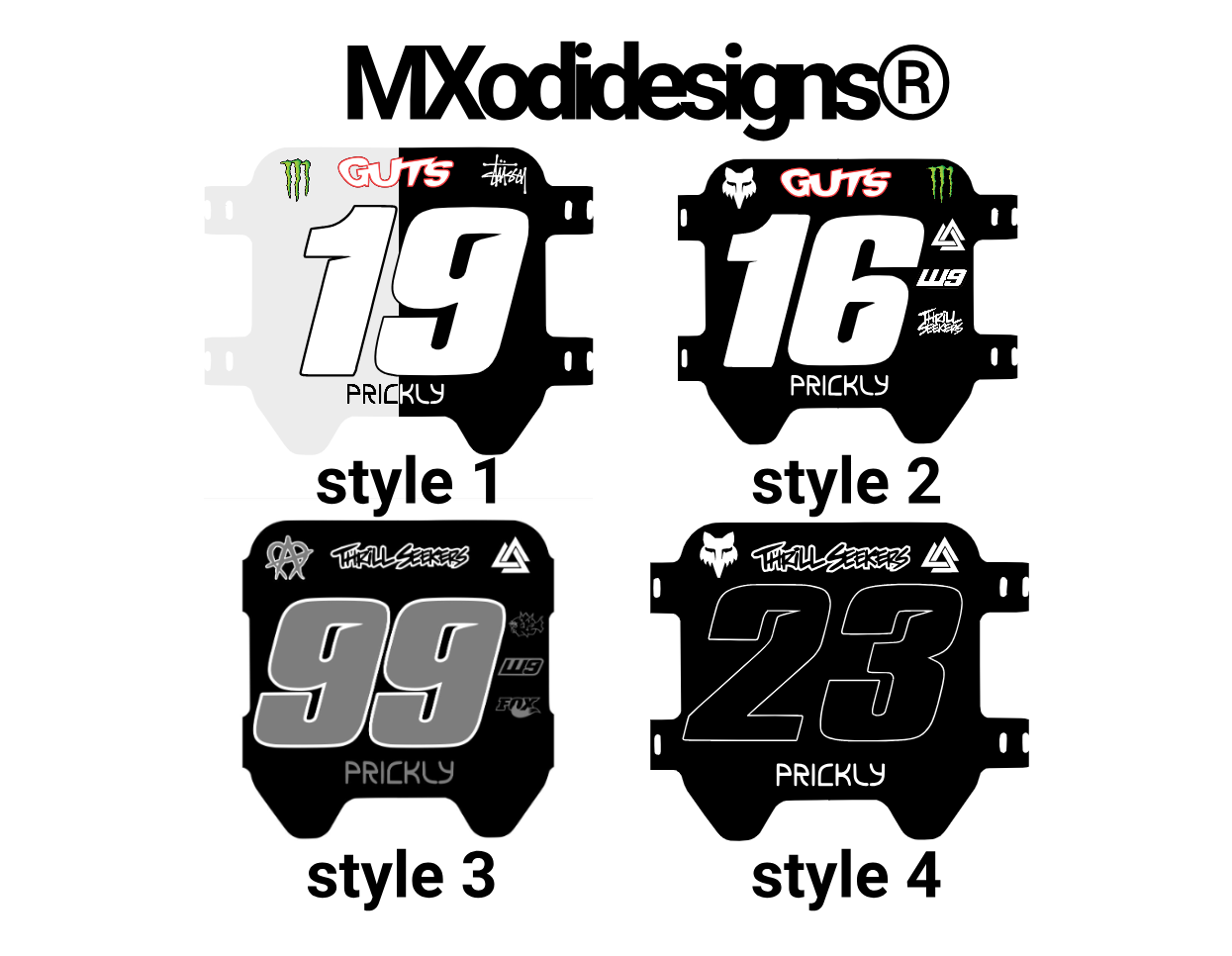 Surron number plate decal [PRE ORDER] (ships in jan) – MxOdiDesigns